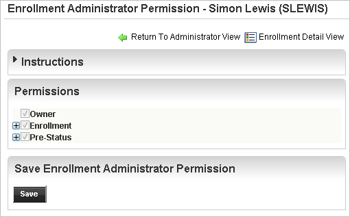 Granting and Denying Enrollment Administrator Permissions Granting and Denying Enrollment Administrator Permissions